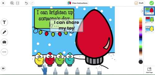 Christmas Lights Bulletin Board Craft and Seesaw by Learning for the ...