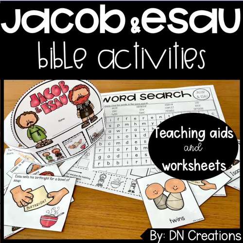 Jacob and Esau Bible Activities l Old Testament Bible Story l Jacob ...