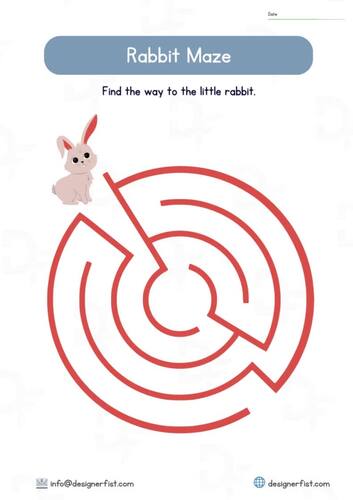 Autism Rabbit Maze Worksheet For Childs by Inclusive Learning Support