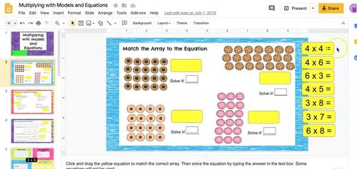 Multiplication Strategies and Models TEKS 3.5B 3.4D 3.4E Digital Activity
