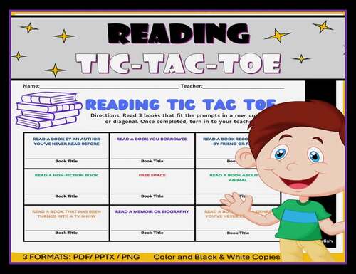 Creative Reading Prompts Tic Tac Toe Worksheet / Game by iLearn English