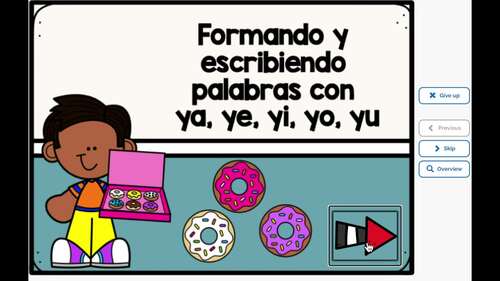 Letra Y Silabas con ya ye yi yo yu. Boom cards Audio incluido | TPT