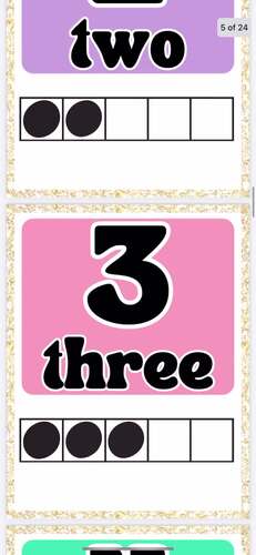 Numbers 0-20 Posters for Classroom Decor with Varsity Theme | TPT
