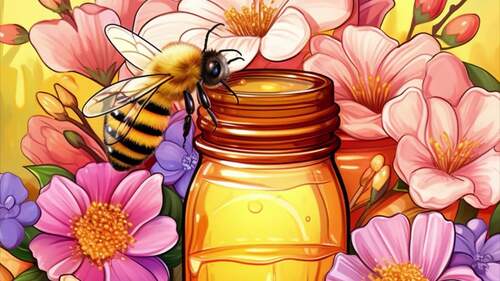 Amazing Honey Bee Coloring Book for Adults | 250 Honey Bee Coloring Pages