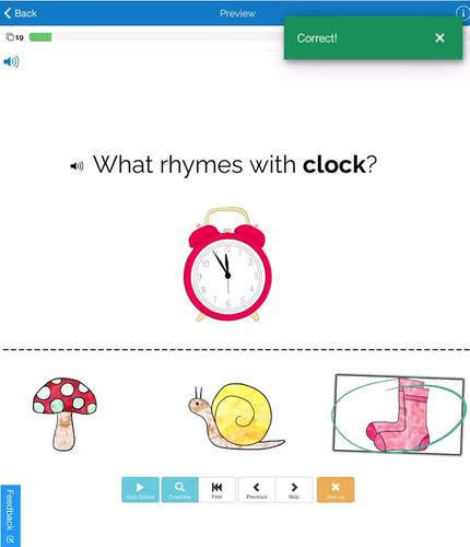 Spring Rhyming CVC Words Boom Cards by Find Your Fairy Light | TpT