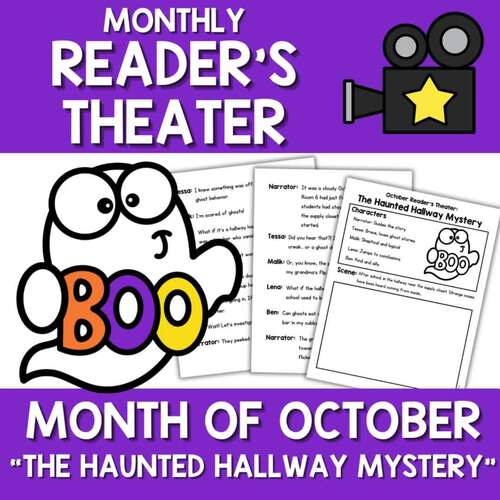 October Readers Theater Activity | Halloween Skit ELA Ghost Reading ...