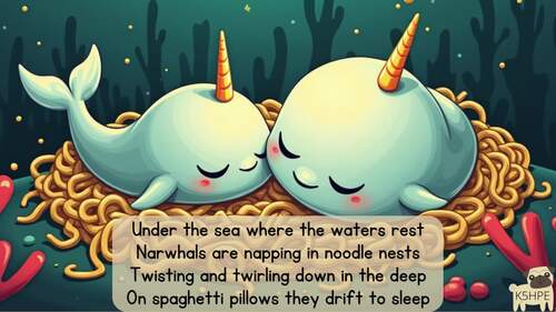 Music: Narwhals Nap Time Song Classroom Songs Reading Lyrics Sing-along