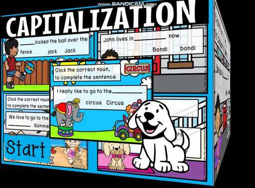 punctuation - capital letters boom cards by Murphys lesson design studio