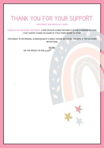 Behavior Reward Sticker Charts in Rainbow Theme for Classroom Management