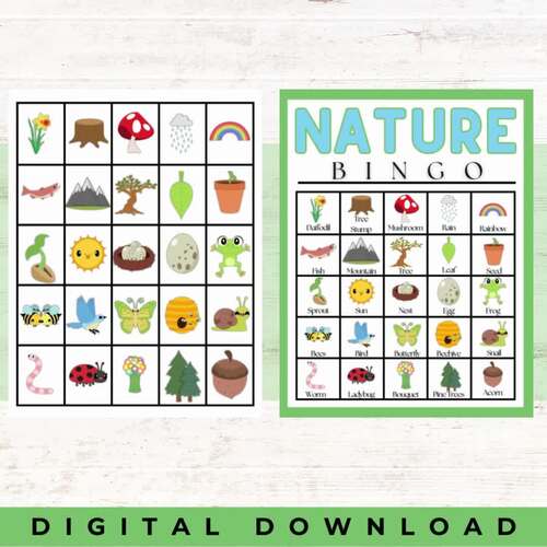 Nature Bingo Printable | Nature Study | Backyard Scavenger Hunt ...