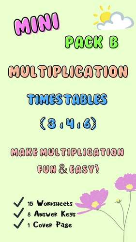 Multiplication Fun – Mini Pack B “Quick & Fun Practice for Times Tables!”