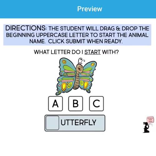 Beginning Sounds BOOM Cards™ : Drag & Drop the Uppercase Letters