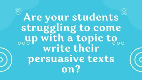 Persuasive Writing Topic Ideas Anchor Charts | Persuasive Writing ...