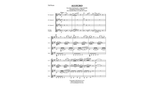 "Allegro" from Eine Klein Nachtmusik - W. A. Mozart (Clarinet Choir)