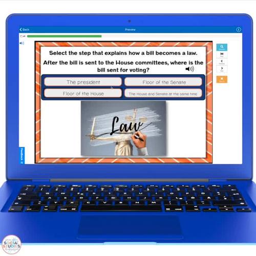 Legislative Branch Bundle Differentiated BOOM Cards, Task Cards, and Notes