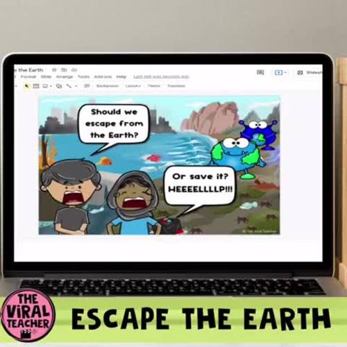 Earth Day Math Digital Escape Room Google Slides™ Activity for 2nd Grade