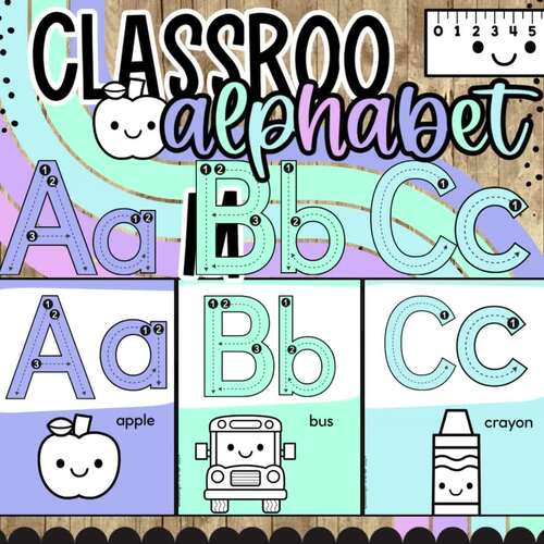 Alphabet Posters with Flashcards and Large Letter Formation Cards