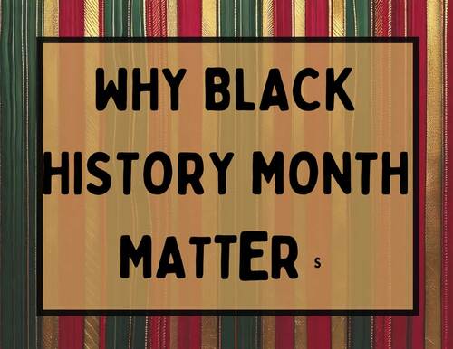 Why We Celebrate Black History Month | Display Posters | Bulletin Board