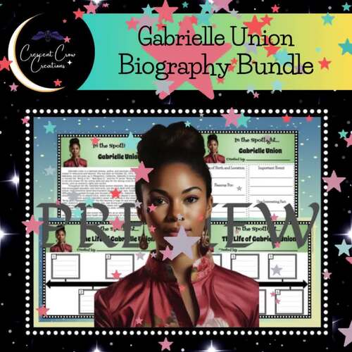 Black History Figure Gabrielle Union Biography Bundle Research Project