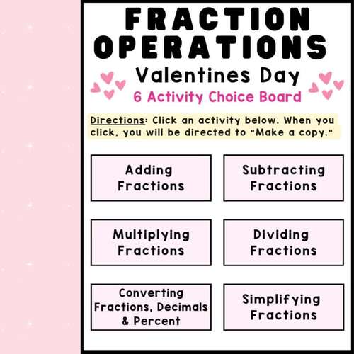 4th 5th 6th Fraction Operations ️ VALENTINES Math Mystery Digital ...