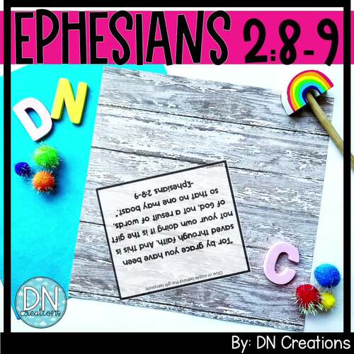 Ephesians 2:8-9 Bible Craft | Jesus Craft | Jesus is Born Sunday School ...