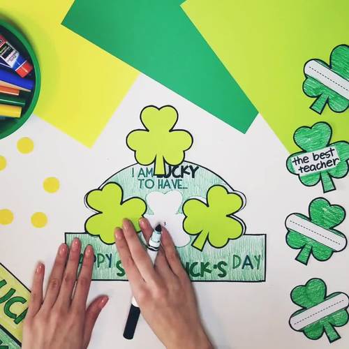 St Patricks Day Crown | Kindergarten St Patrick's Day | Shamrocks Craft