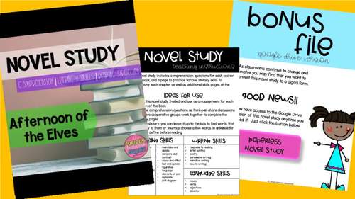 Afternoon of the Elves Novel Study with Comprehension Questions | TpT