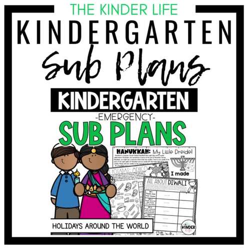 Holidays Around the World Kindergarten Worksheets | Christmas & Sub Plans