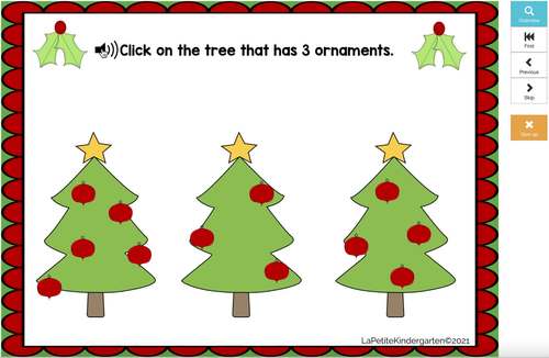 Christmas Counting Ornaments BOOM Cards by La Petite Kindergarten