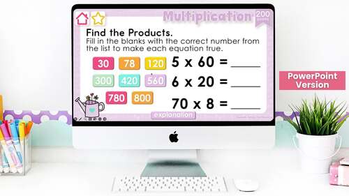 3rd Grade Math Jeopardy Game | Spring-Themed Test Prep & Spiral Review