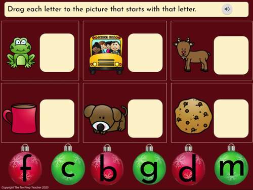 Christmas Sub Plans Kindergarten Digital by The No Prep Teacher | TPT