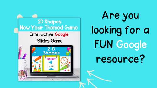 Shapes Game on Google Slides | New Year Themed by Fiddleheads | TpT