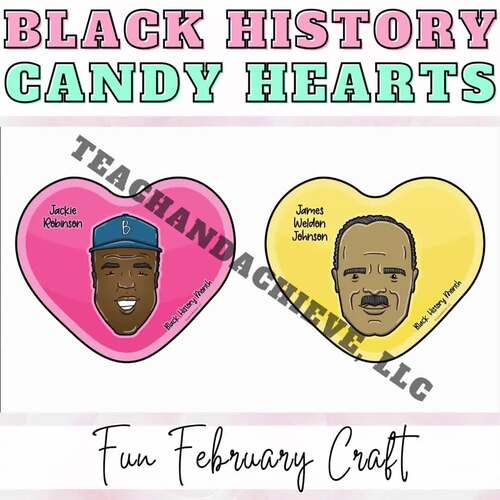 Black History Valentine's Day Bulletin Board, Black History Month Candy ...