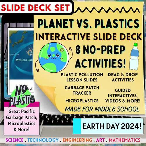 Earth Day! Planet vs Plastics Activity Set & Slides Bundle Middle ...