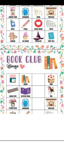 Spring Book Club Bingo! | Printable | Librarian game | TPT