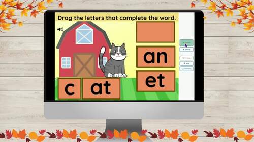 Blending CVC Words Onset and Rime (Boom Cards with Audio) | TPT