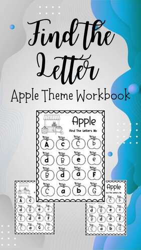 Find the Letter-26 Pages-All Letters Included-Apple Theme | TPT