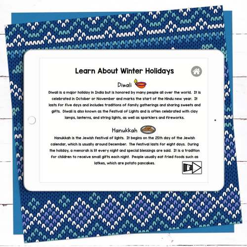 Speech Therapy Winter Holidays Articulation and Language Boom Cards
