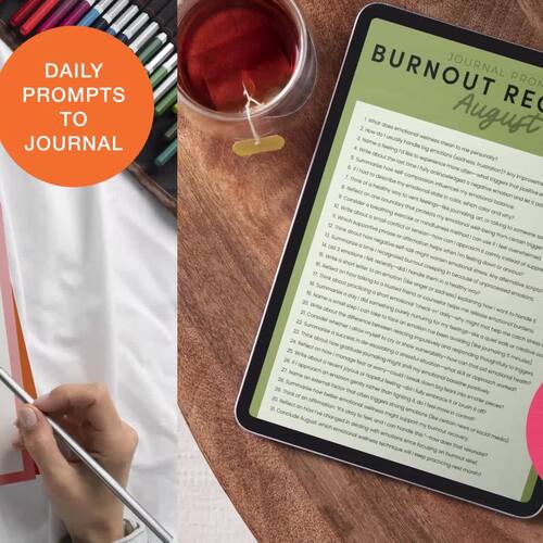 365 Journal Prompts for Burnout Recovery | 12 Months of Daily Reflection