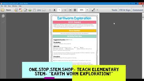 Living Things Respond! Worm Exploration- 1st Grade- NGSS- Life Science ...
