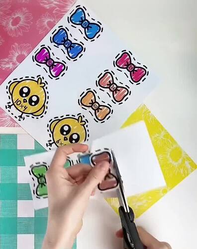 Easter Multiplication Chicks Craft Spring Math April Craftivity Cut and ...