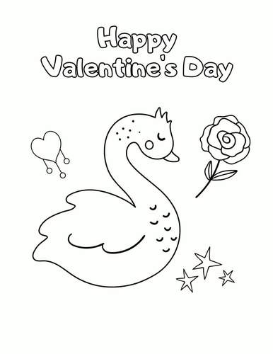 children's valentine coloring pages free