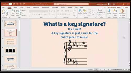 Major Key Signatures - Teaching PowerPoint by Chorus with Caroline