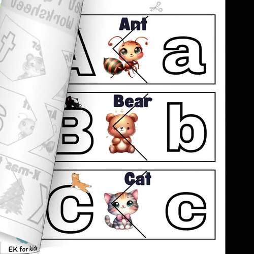 Alphabet Letter Match Puzzle | Kindergarten Literacy Centers by EK for kids