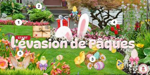 Easter French escape rooms bundle jeux d'évasion Pâques A1-A2 | TPT