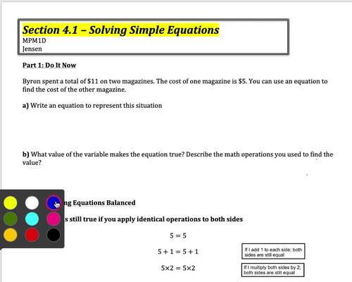 Solving Simple Equations by Grasp Mathematics | TPT