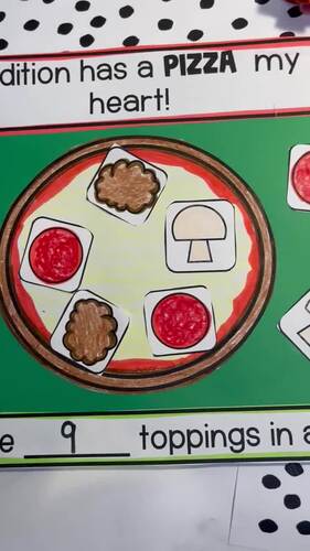 Pizza Addition Math Craft by The Teaching Diva Corner | TPT