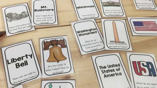American Symbols Partner Pair Cards by Amy Labrasciano | TPT