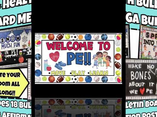 PE & Health Bulletin Board MEGA Bundle | 20+ Displays + Affirmation Posters