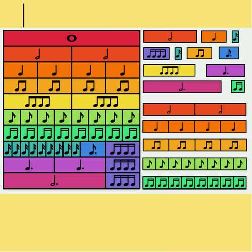 DIGI - Music Note Fraction Bars, Walls, and Tiles - Movable Graphics ...